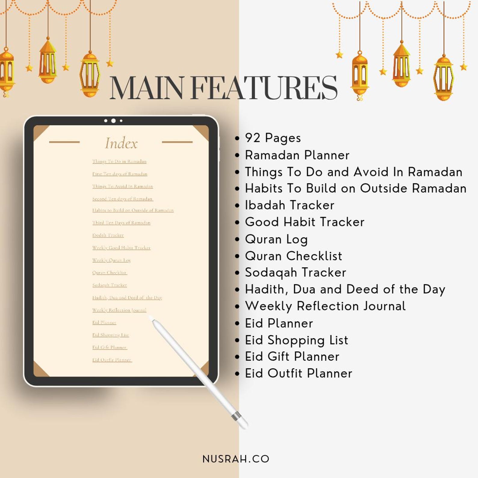 Ramadan Planner 2025 DIGITAL Printable Muslimah 30 Days Planner, Quran ...