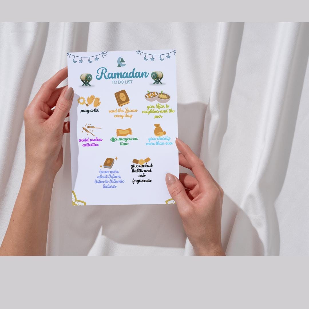 Ramadan Planner Kids, Islamic Activity Book, Daily Muslim Planner ...