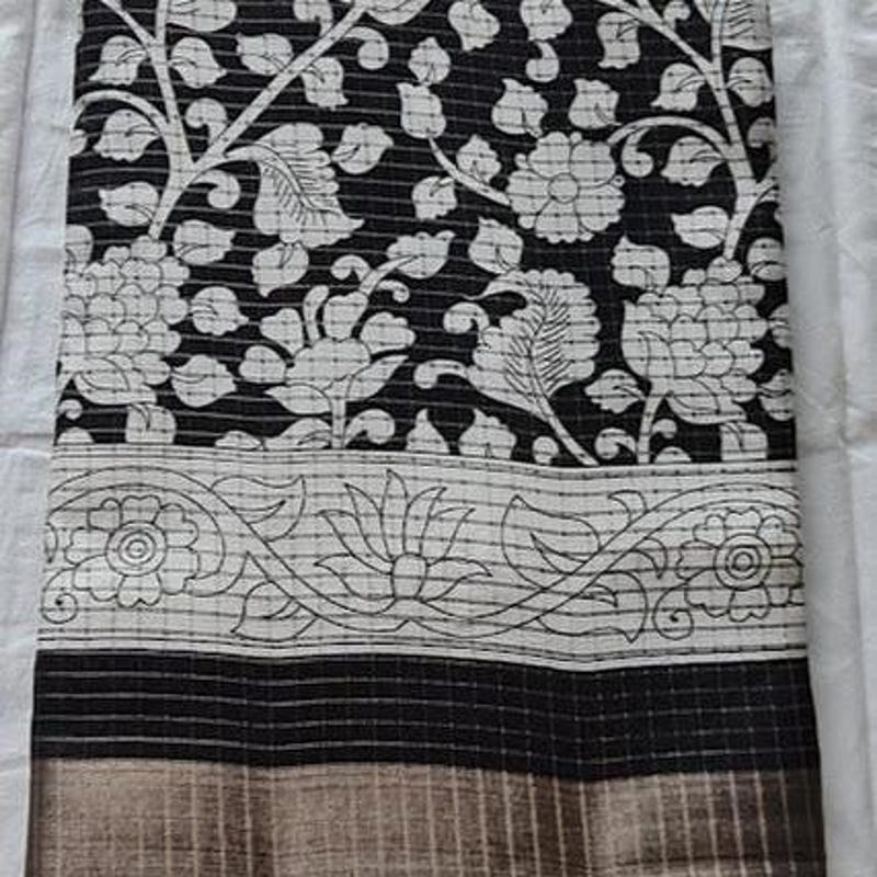 Cotton Checks Saree - Etsy