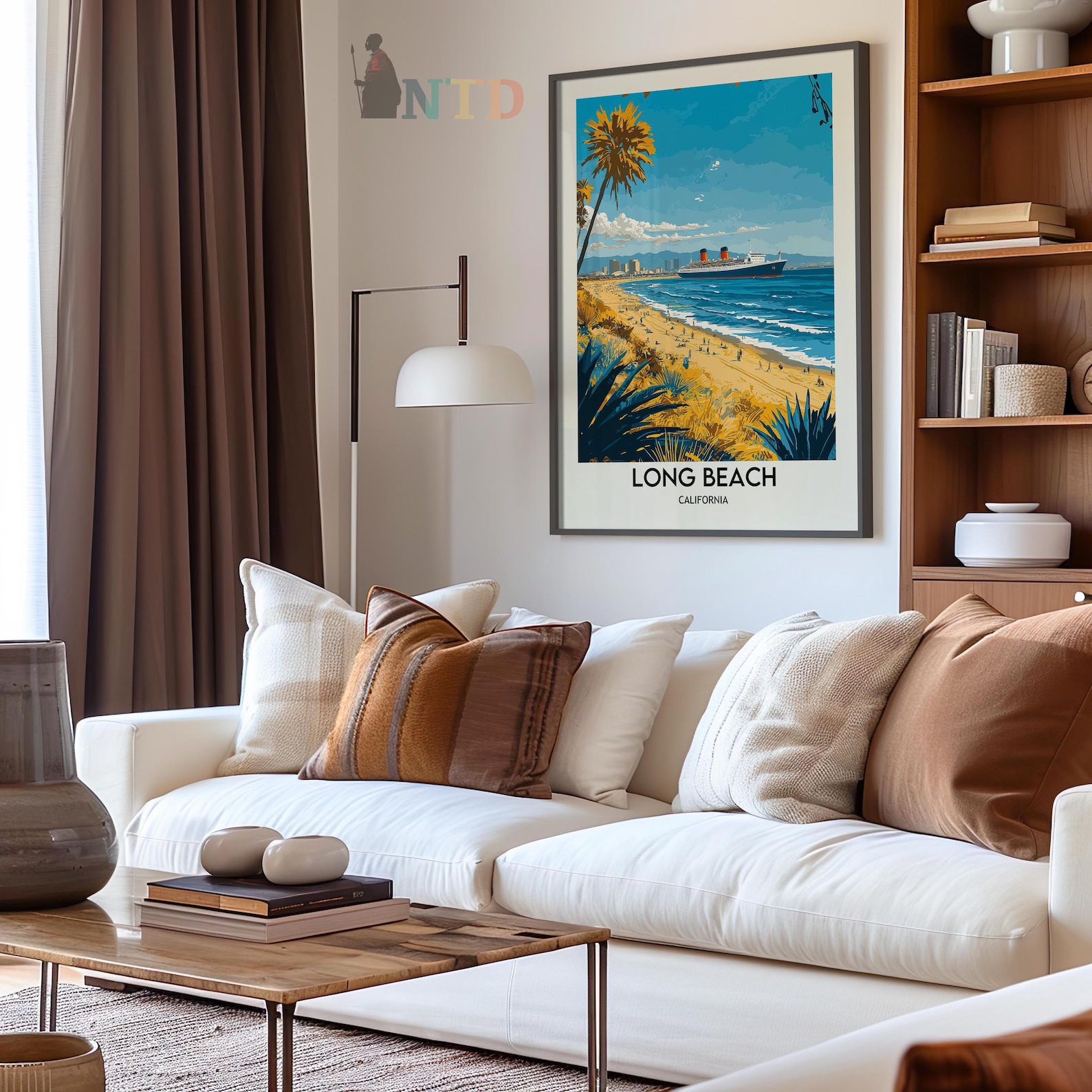 Long Beach Print, Long Beach Wall Art, Long Beach Poster, Long Beach ...