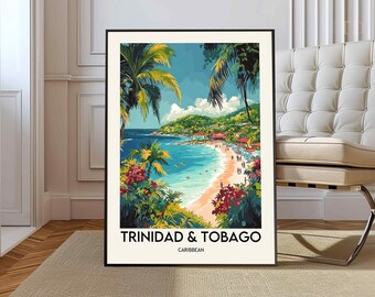 Trinidad and Tobago Poster, Caribbean Poster, Trinidad and Tobago Art ...
