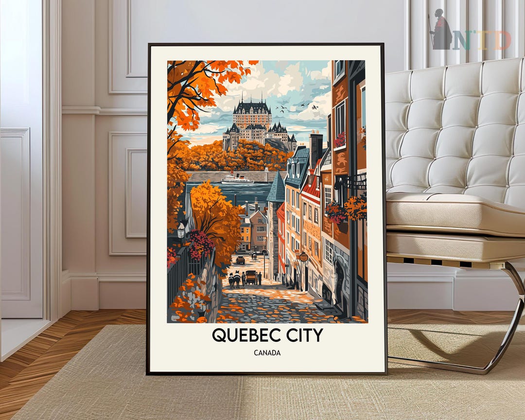 Quebec City Travel Poster, Quebec City Wall Art, Quebec City Poster ...