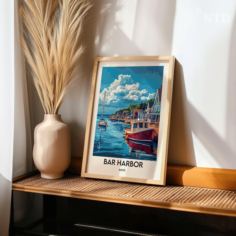Bar Harbor Maine Poster, Bar Harbor Wall Art, Bar Harbor Poster Print ...