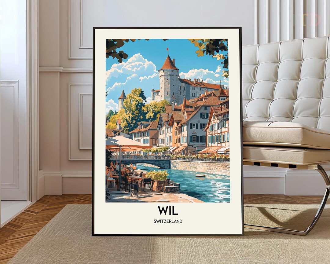 Wil Switzerland Poster Print: St. Gallen Travel Art - Etsy