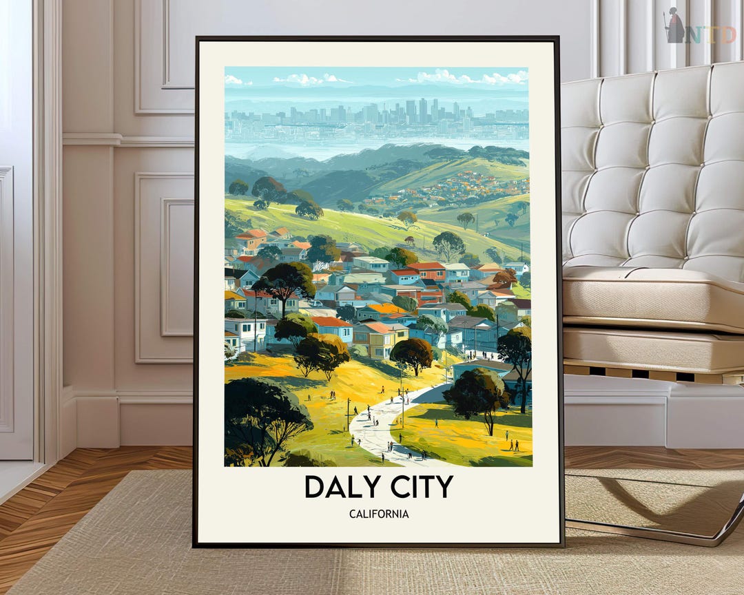 Daly City Poster, Daly City Wall Art, Daly City Print, Daly City Photo ...