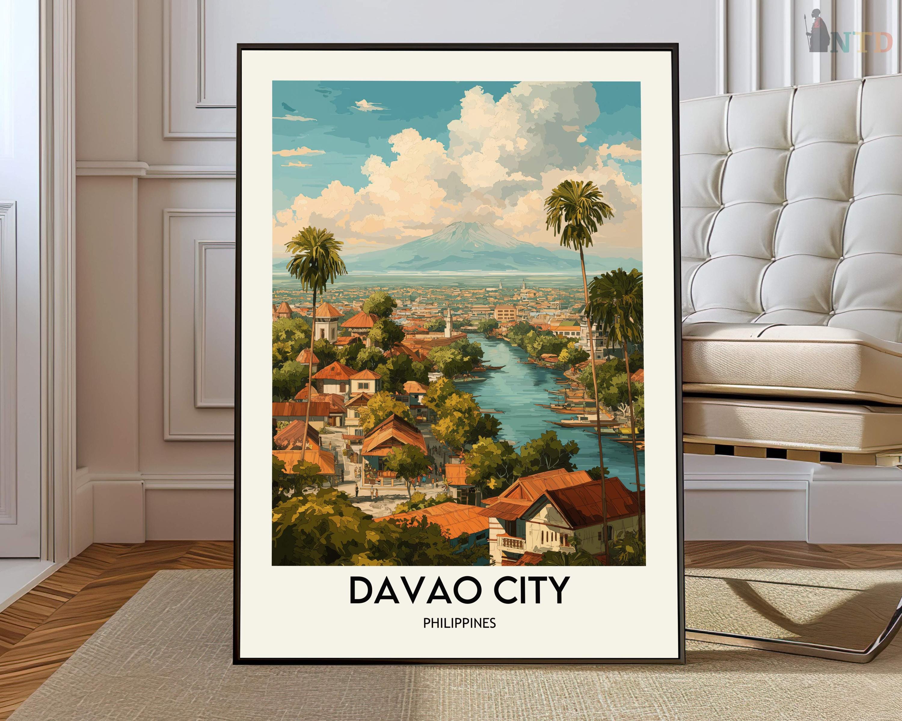Davao City Poster, Davao City Wall Art, Davao City Print, Davao City ...