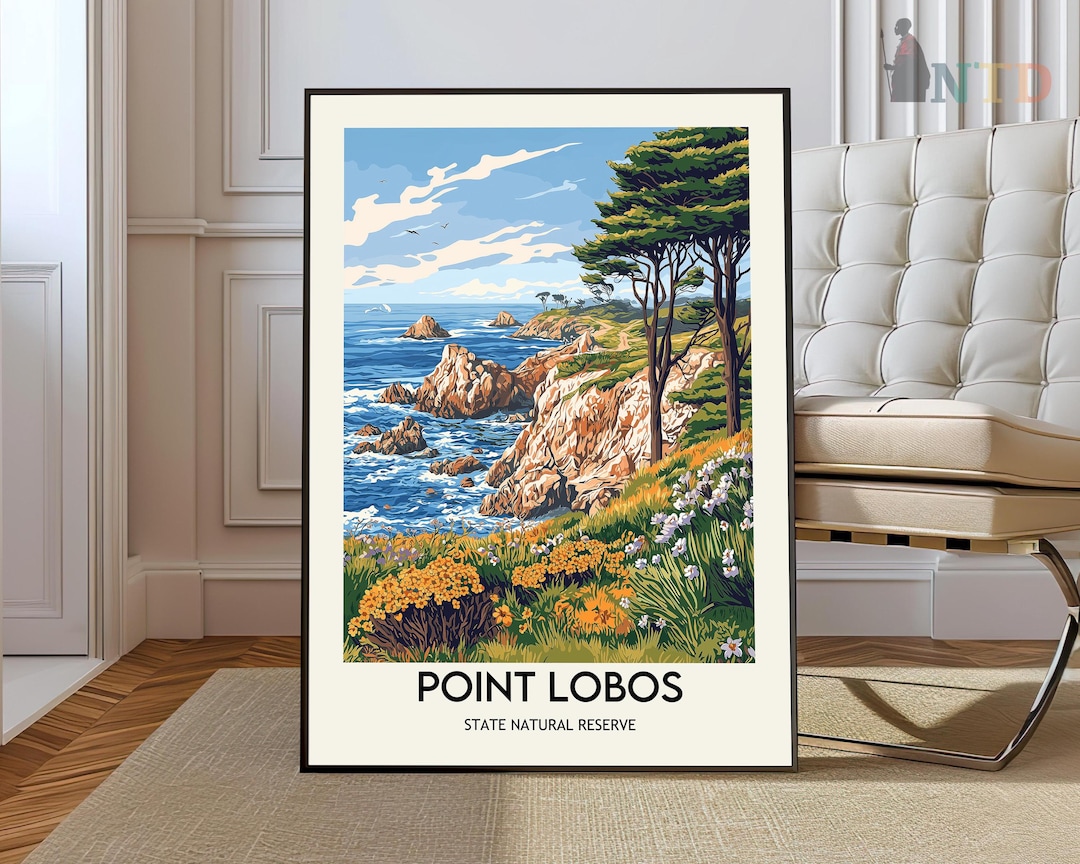 Point Lobos Poster, Point Lobos Wall Art, Point Lobos Print, Point ...