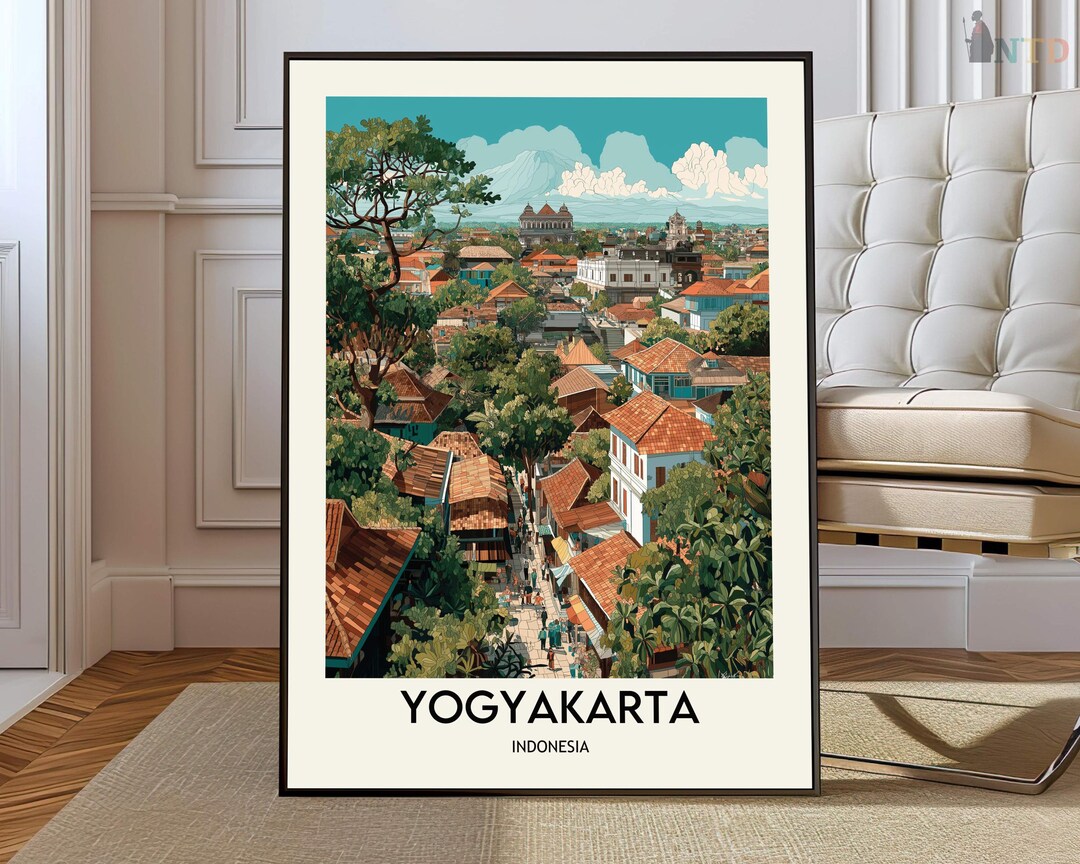 Yogyakarta Poster, Yogyakarta Wall Art, Yogyakarta Print, Yogyakarta ...