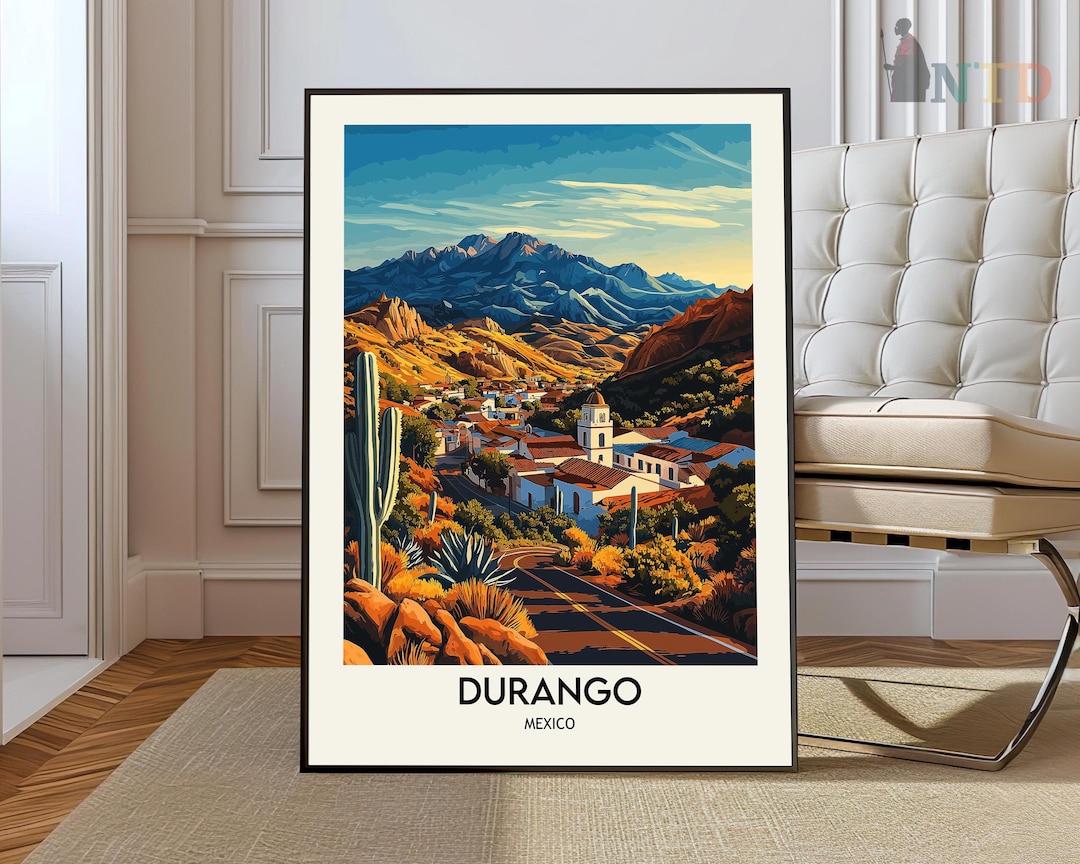 Durango Map, Durango Map Print, Durango Personalized Map, Durango Wall ...
