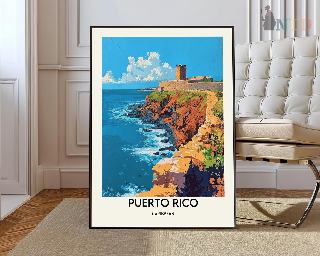 Puerto Rico Print, Puerto Rico Wall Art, Puerto Rico Poster, Puerto ...