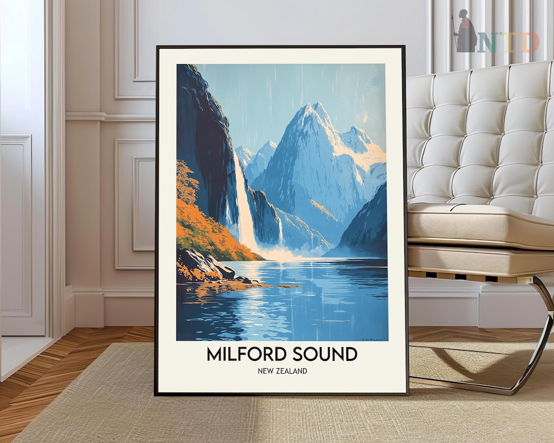 Milford Sound Print, Milford Sound Wall Art, Milford Sound Poster ...