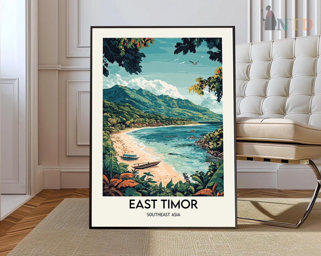 East Timor Poster, East Timor Wall Art, East Timor Print, East Timor ...