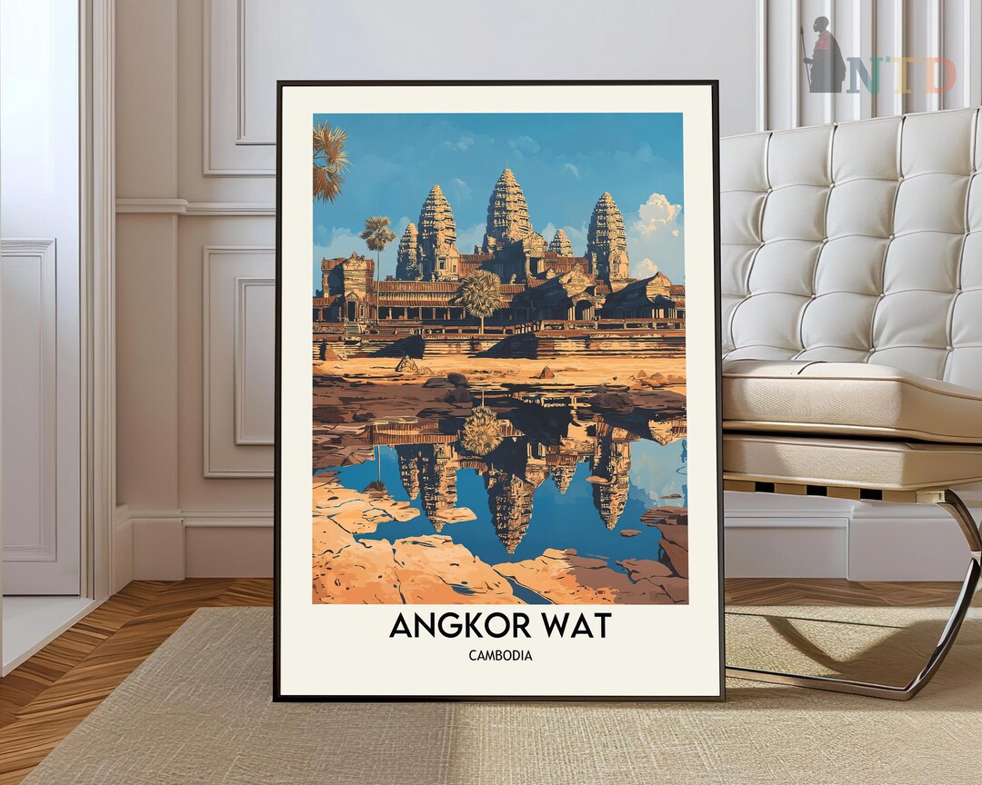 Angkor Wat Poster, Angkor Wat Travel Print, Cambodia Travel Print, Asia ...