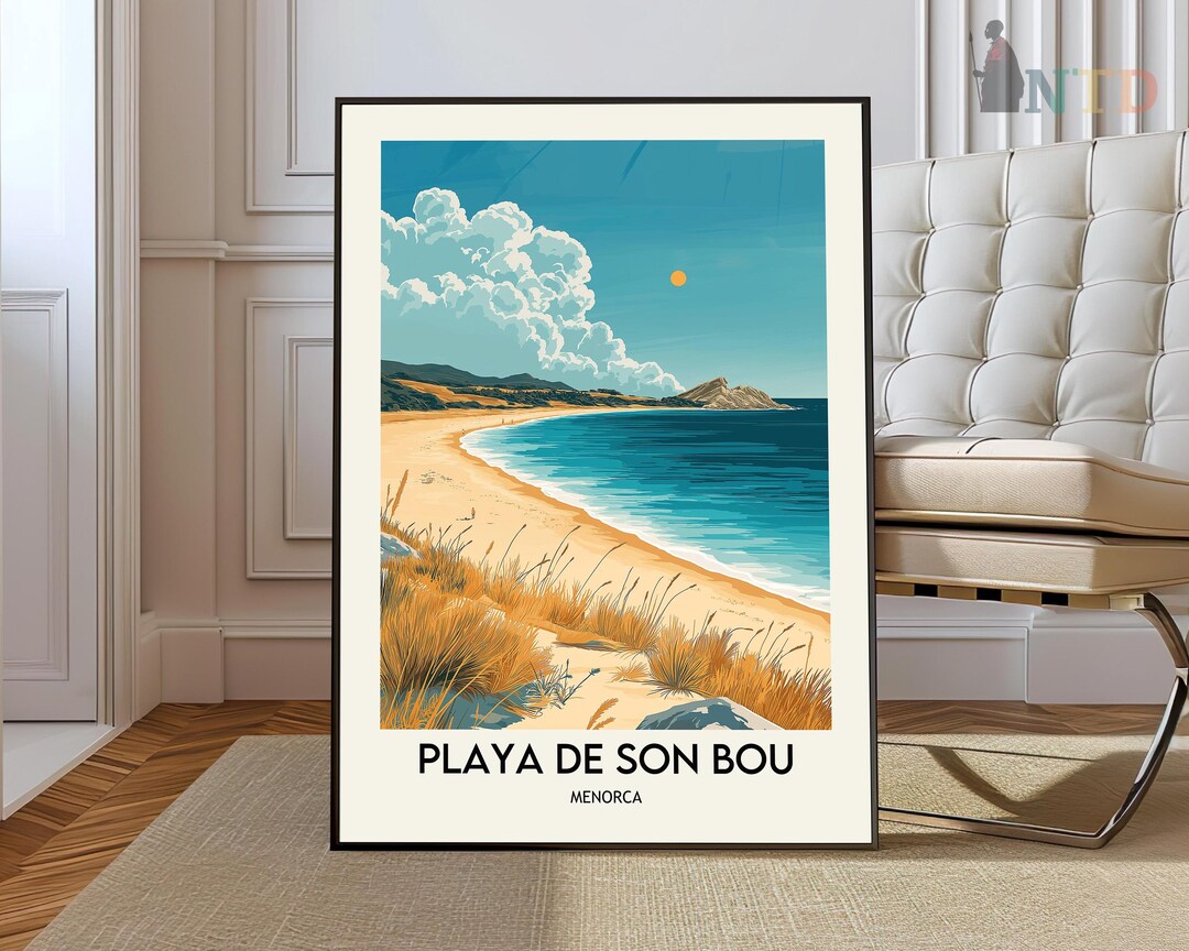 Playa De Son Bou Print, Playa De Son Bou Wall Art, Playa De Son Bou ...