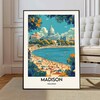 Madison Map Print Poster, Retro Madison Map Decor, Vintage Madison Gift ...