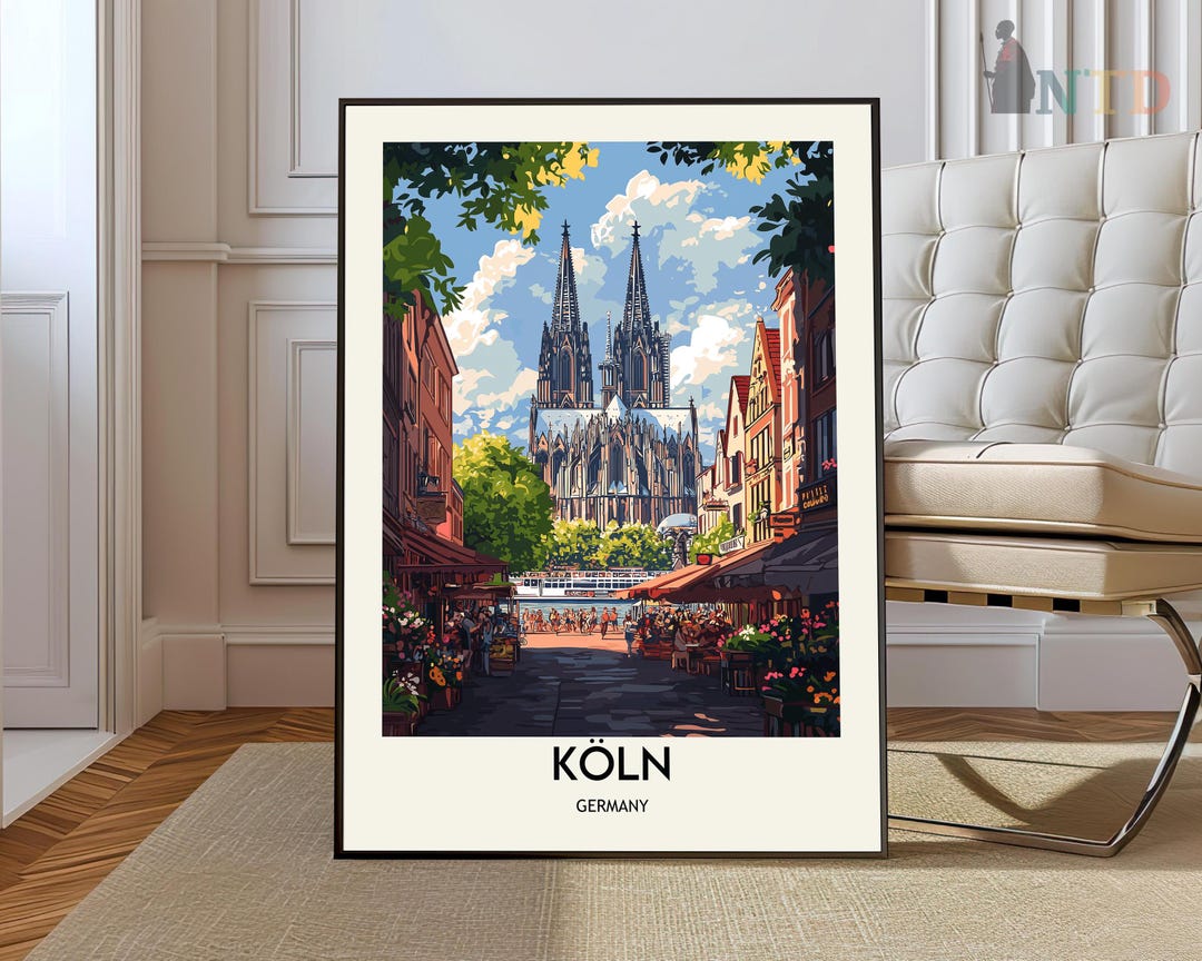 Cologne Germany Poster, Kölner Dom Print, Cologne Travel Poster ...