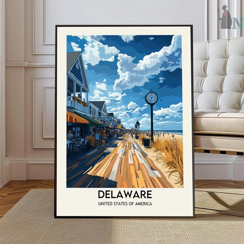 Delaware Poster - Etsy