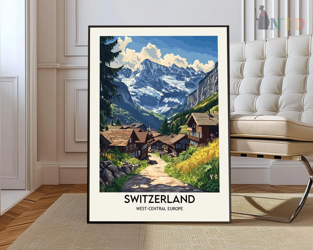 Switzerland Print, Switzerland Art Print, Switzerland Poster ...