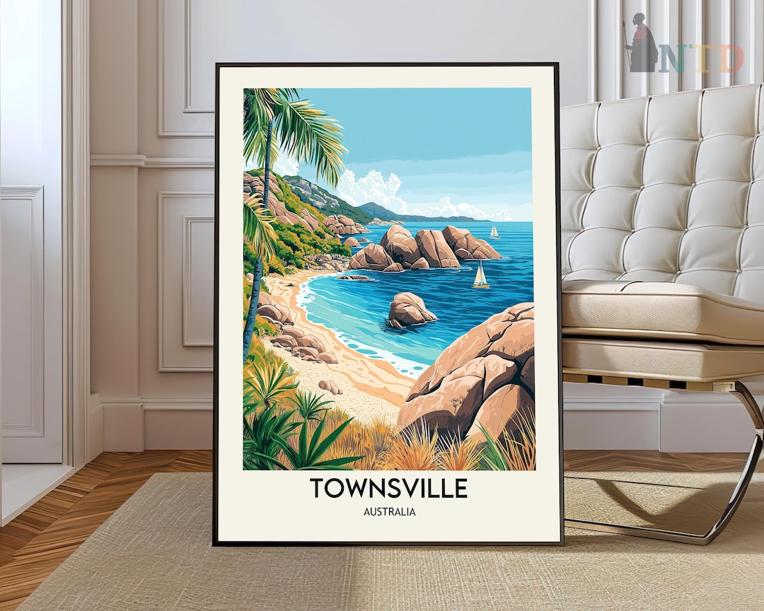 Townsville Poster, Townsville Wall Art, Townsville Print, Townsville ...