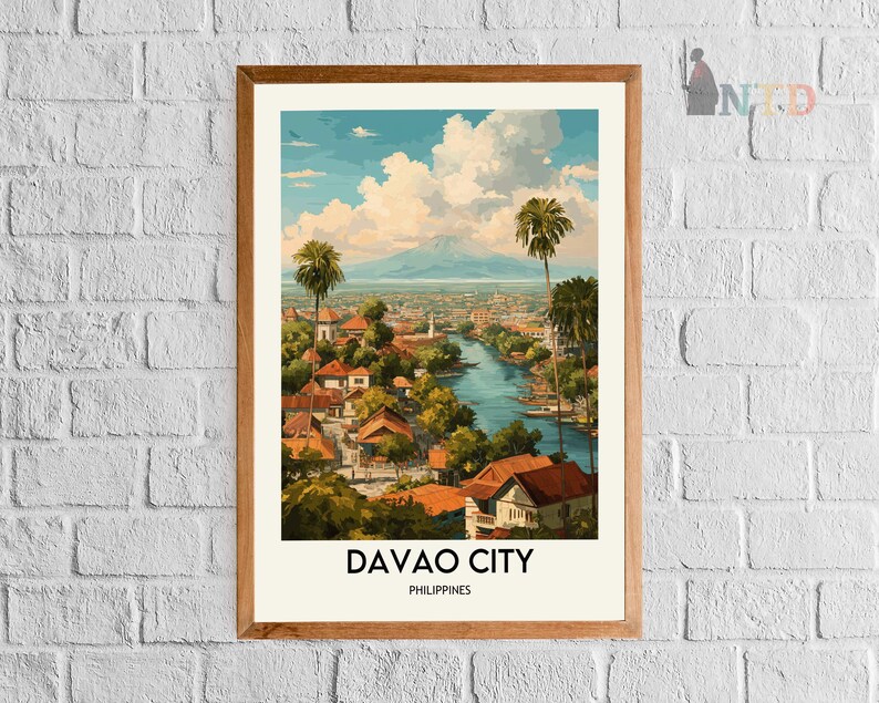 Davao City Poster, Davao City Wall Art, Davao City Print, Davao City ...