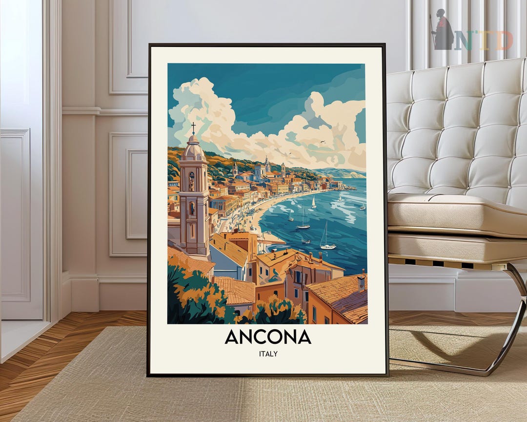 Ancona Italy Poster: Coastal City Travel Print, Marche Region - Etsy