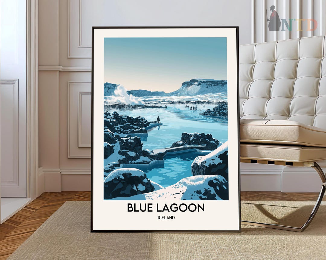 Blue Lagoon Print, Blue Lagoon Wall Art, Blue Lagoon Poster, Blue ...