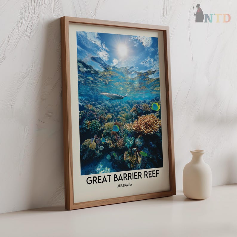 Great Barrier Reef Poster, Great Barrier Reef Wall Art, Great Barrier ...