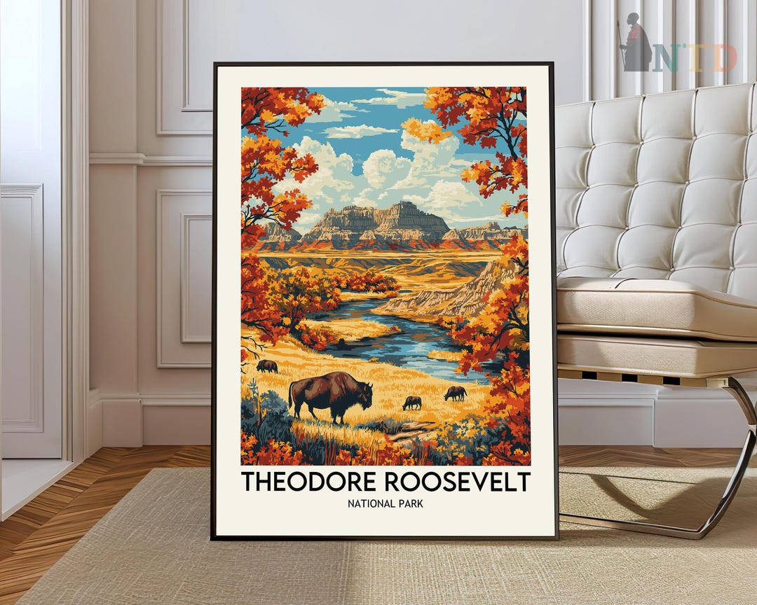 Theodore Roosevelt National Park Print, Theodore Roosevelt National ...