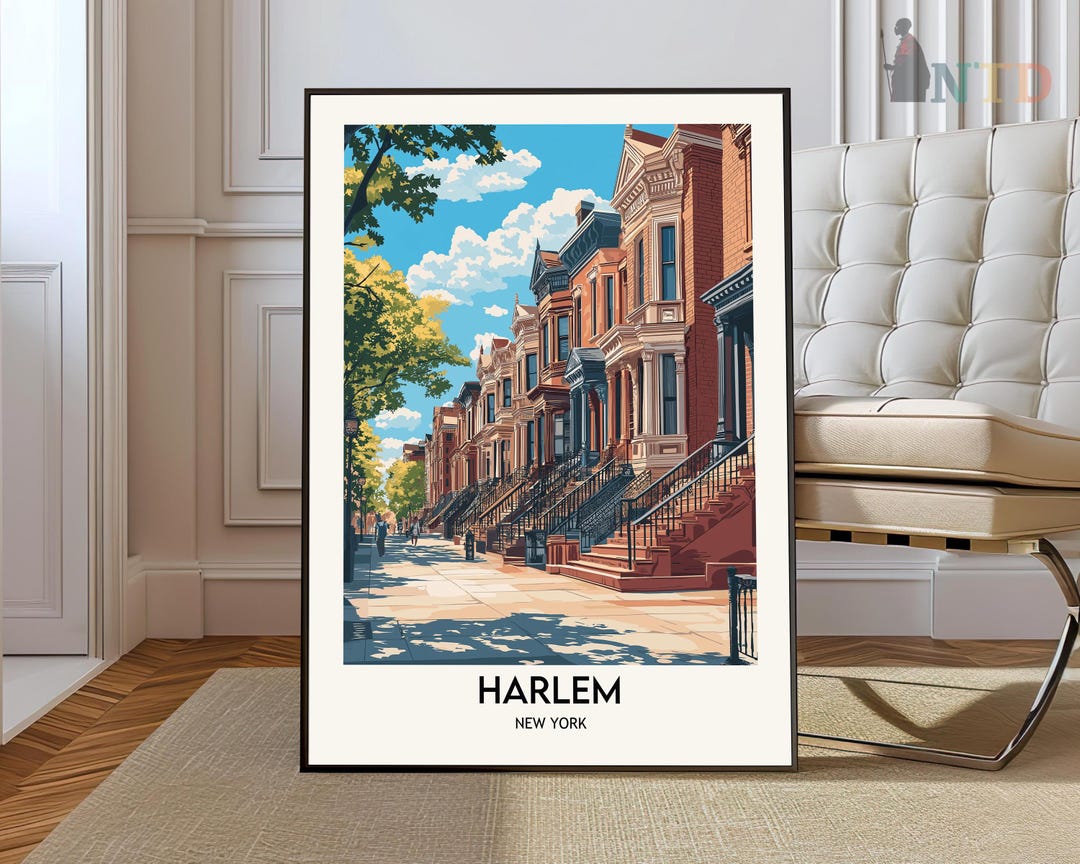 Harlem Print, Harlem Poster, Harlem Wall Art, Harlem Travel, Harlem Art ...