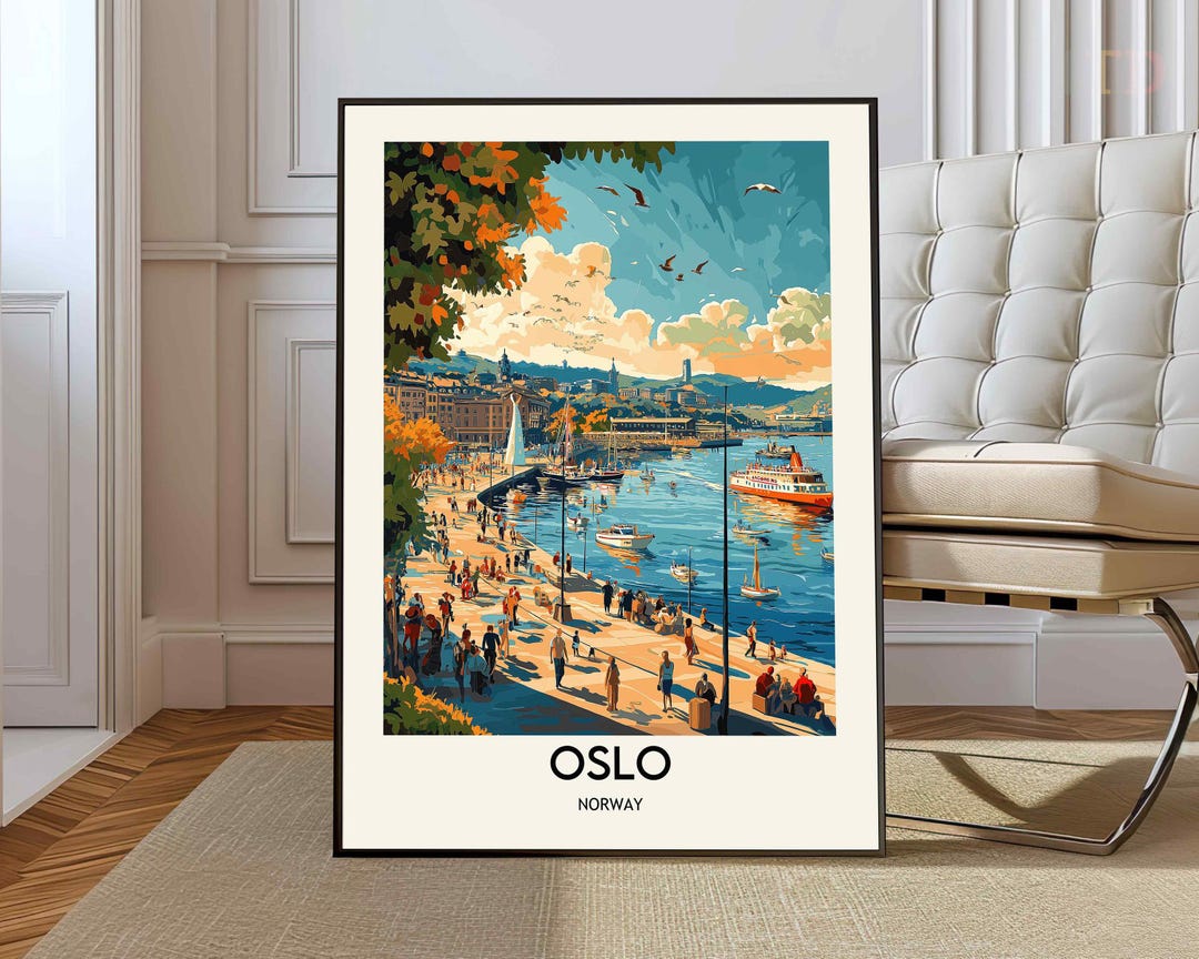 Oslo Print, Oslo Skyline, Oslo Wall Art, Oslo Poster, Oslo Art Print ...