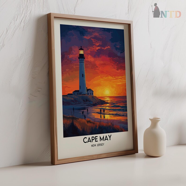 Cape May Travel Poster, Cape May Wall Art, Cape May Print, Cape May ...