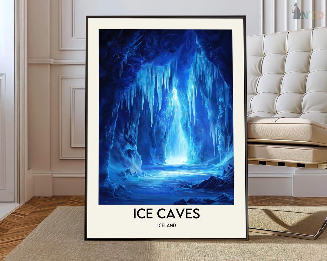 Ice Caves Poster, Ice Caves Wall Art, Ice Caves Print, Ice Caves Photo ...