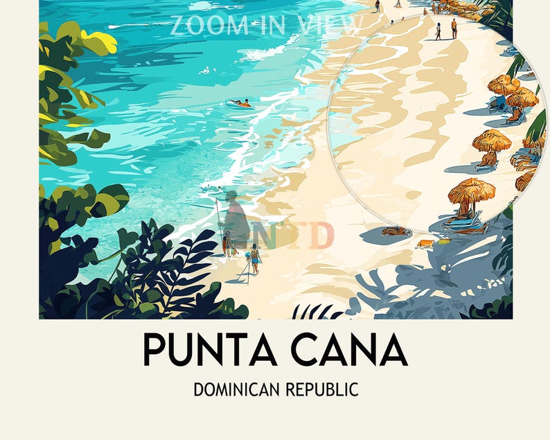 Punta Cana Print, Punta Cana Wall Art, Punta Cana Poster, Punta Cana ...