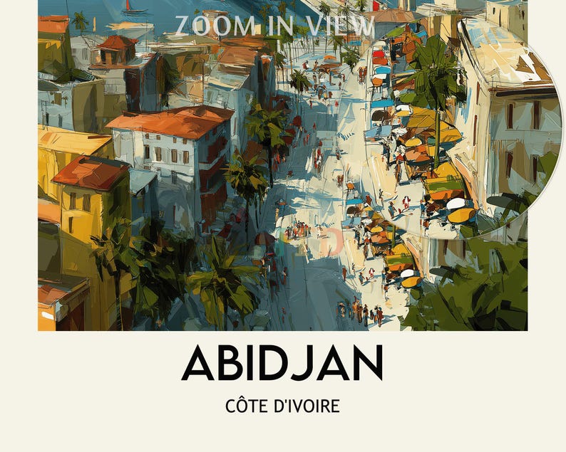 Abidjan Poster, Abidjan Wall Art, Abidjan Print, Abidjan Photo, Abidjan ...