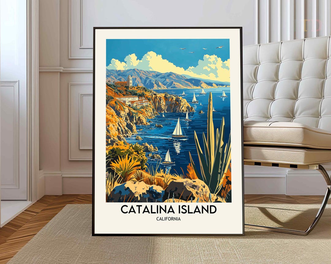 Catalina Island Print, Catalina Island Wall Art, Catalina Island Poster ...