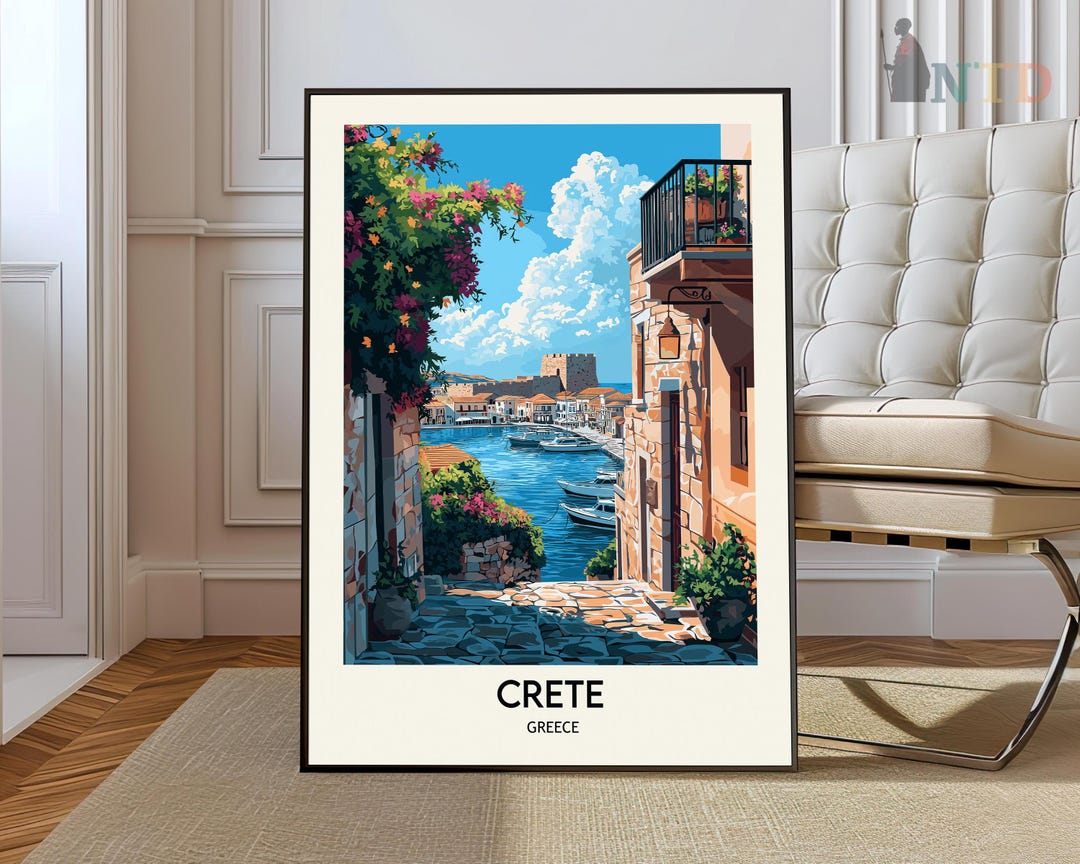 Crete Art, Crete Artwork, Crete Map, Crete Photo, Crete Poster, Crete ...