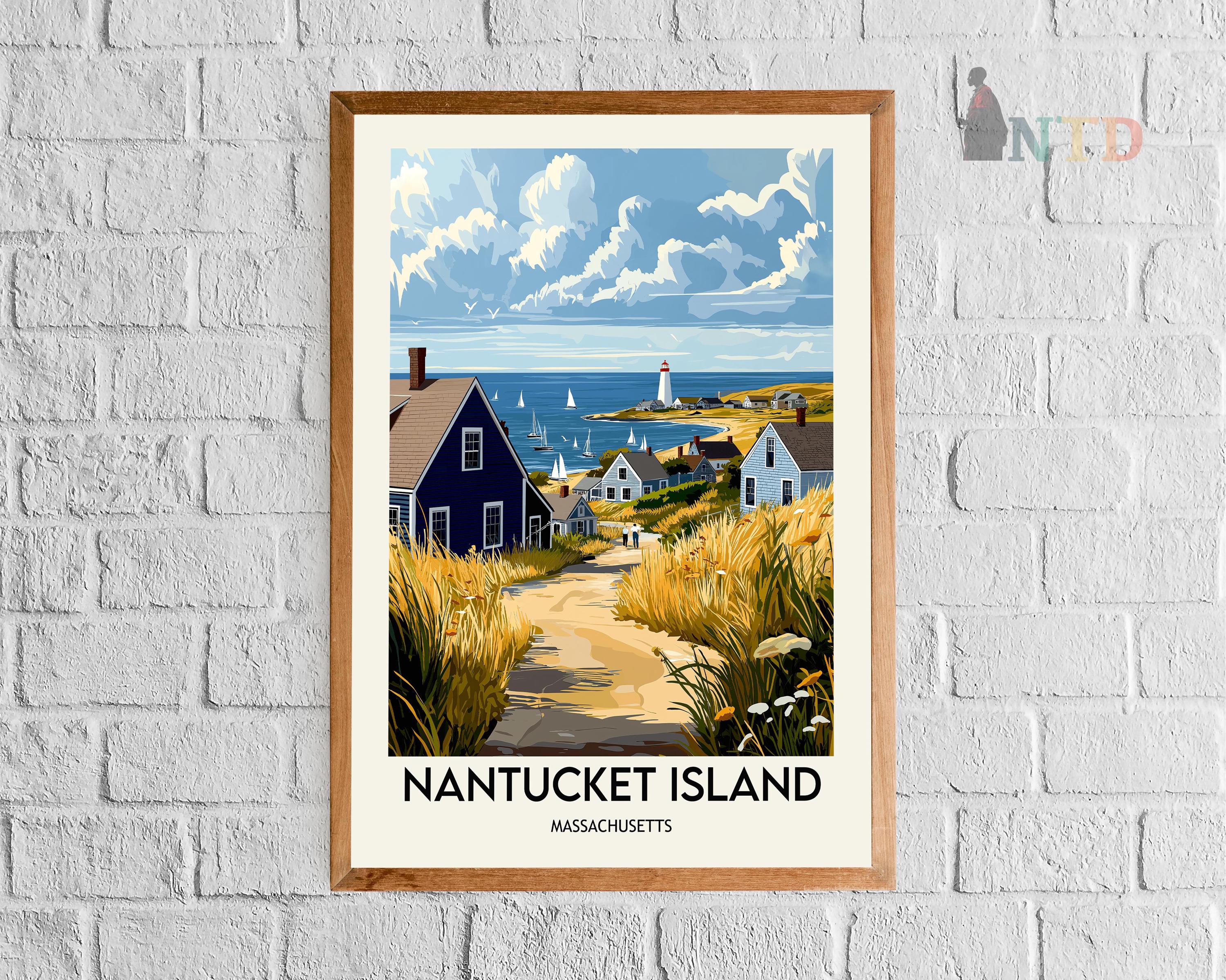 Nantucket Island Poster, Nantucket Island Wall Art, Nantucket Island ...