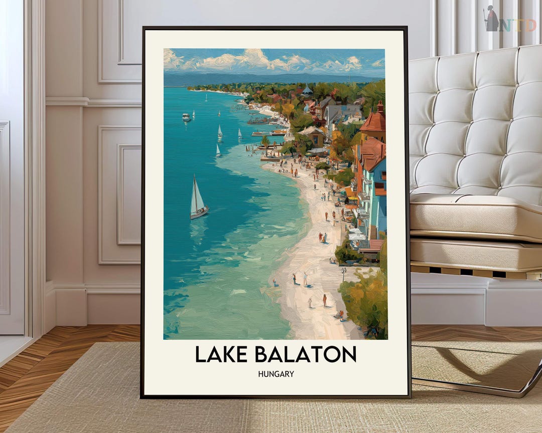 Lake Balaton Poster, Lake Balaton Wall Art, Lake Balaton Print, Lake ...