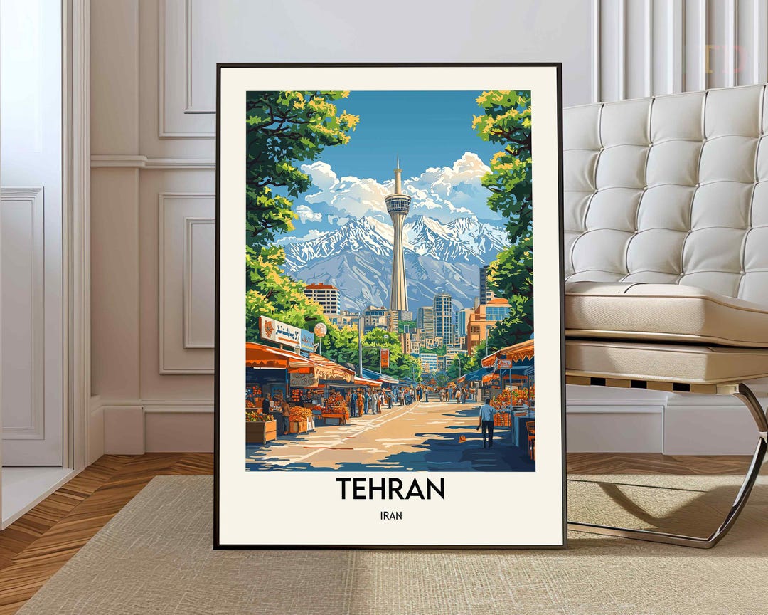 Tehran Print, Tehran Poster, Tehran Wall Art, Tehran Art Print, Tehran ...