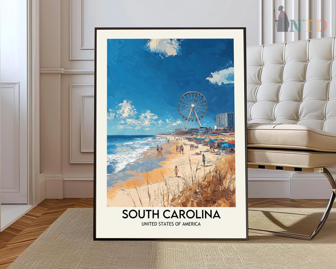 South Carolina Print, South Carolina Wall Art, South Carolina Poster ...