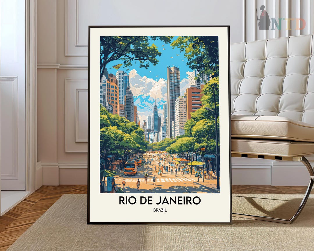 Rio De Janeiro Print, Rio De Janeiro Poster, Rio Wall Art, Brazil ...