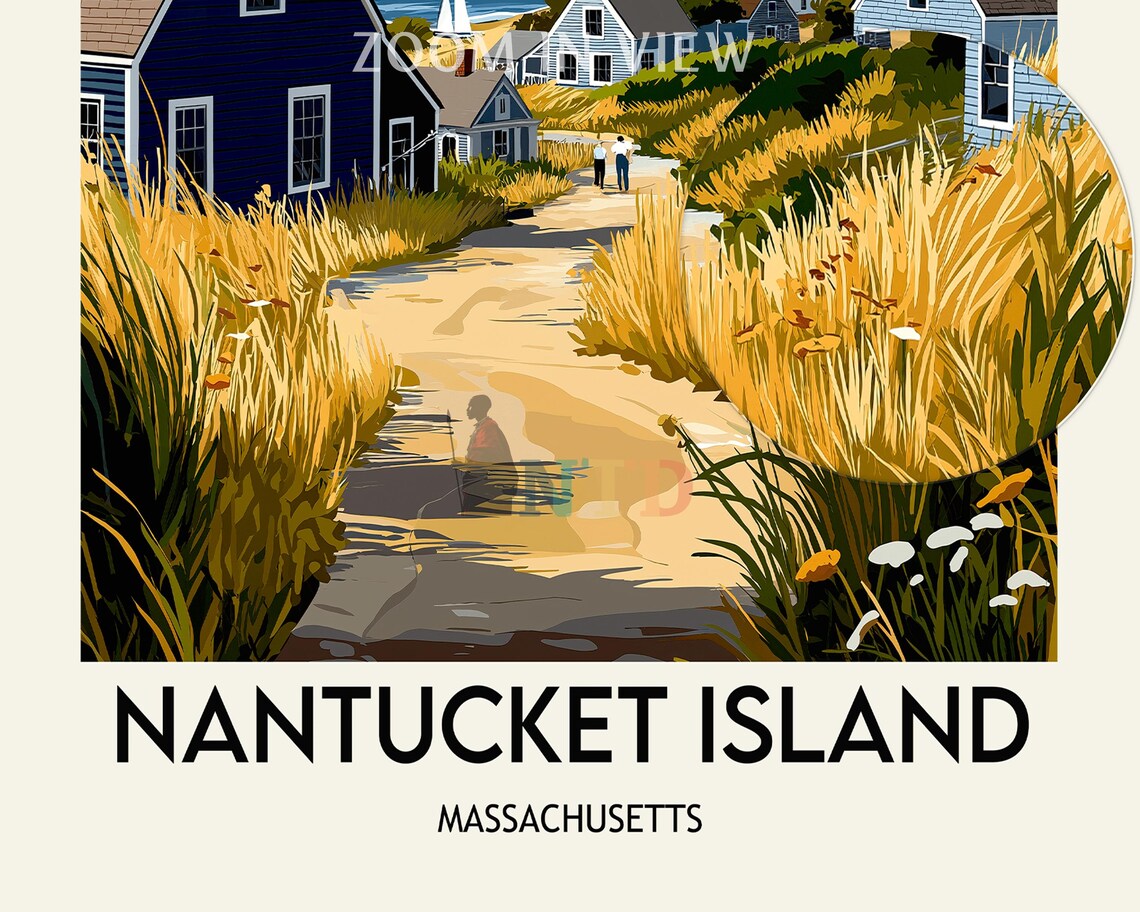 Nantucket Island Poster, Nantucket Island Wall Art, Nantucket Island ...