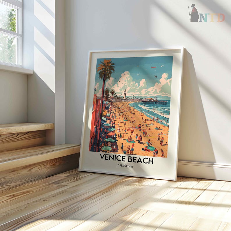 Venice Beach Poster, Venice Beach Wall Art, Venice Beach Print, Venice ...