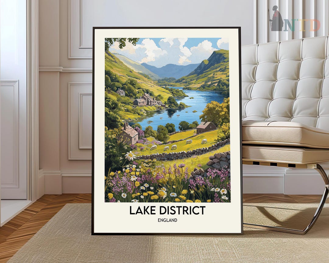 Lake District Print, Lake District Poster, Lake District Wall Art, Lake ...