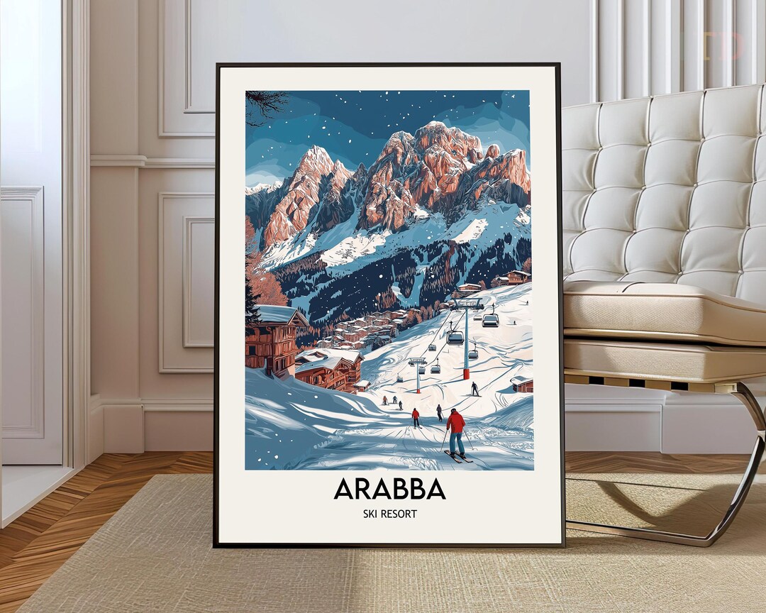 Arabba Ski Resort Poster, Arabba Ski Resort Wall Art, Arabba Ski Resort ...