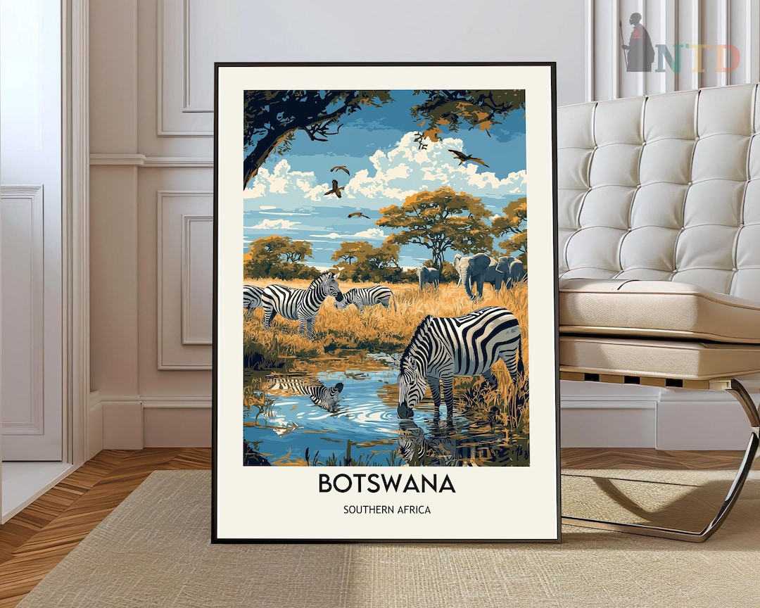 Botswana Poster, Botswana Wall Art, Botswana Print, Botswana Photo ...
