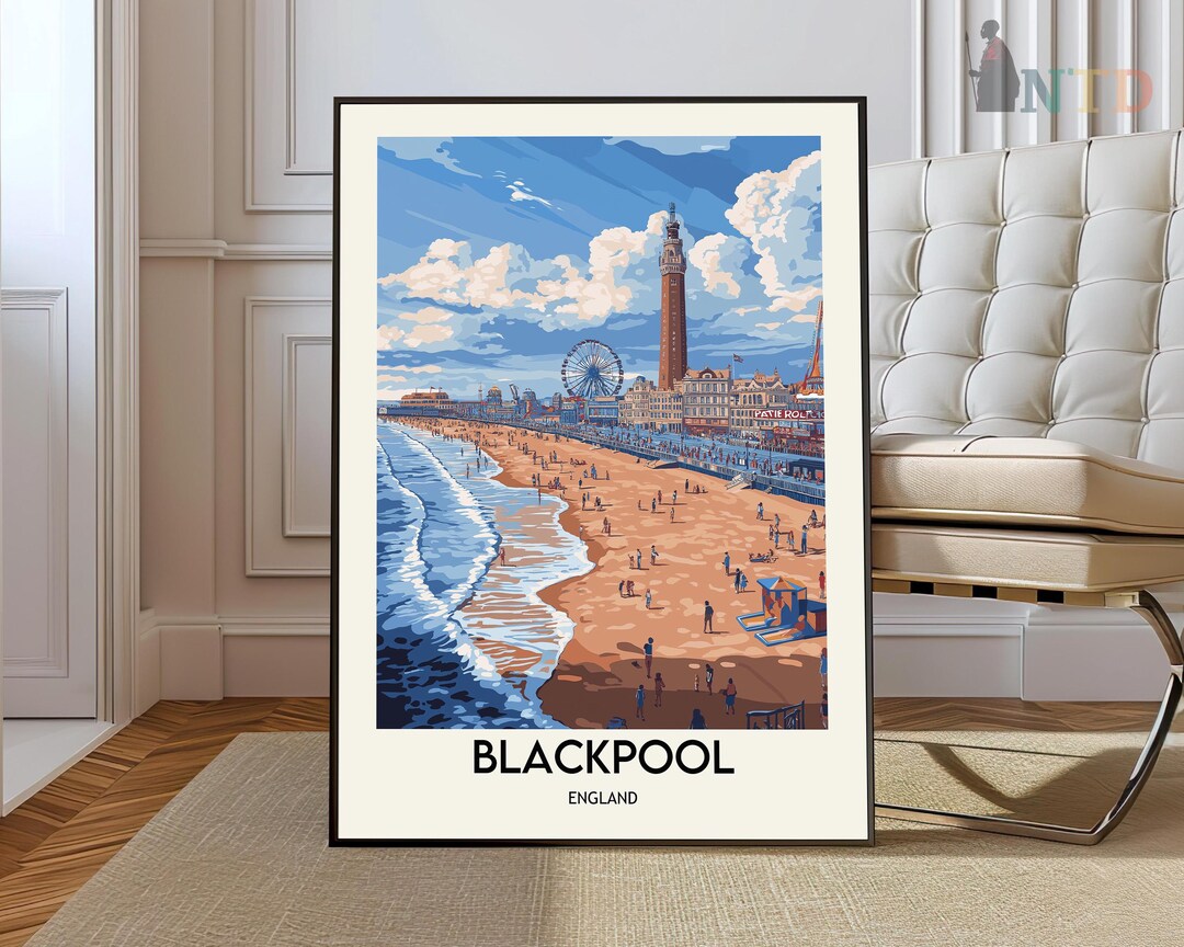 Blackpool Poster, Blackpool Wall Art, Blackpool Print, Blackpool Photo ...