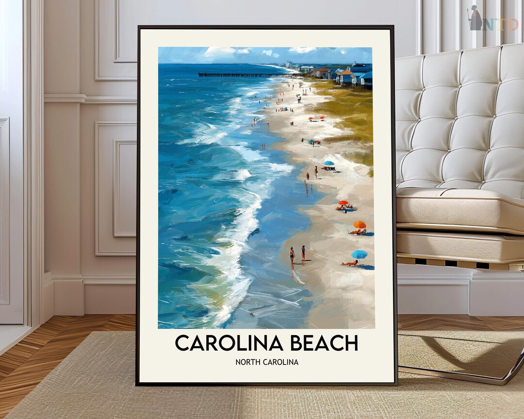 Carolina Beach Poster, Carolina Beach Wall Art, Carolina Beach Print ...