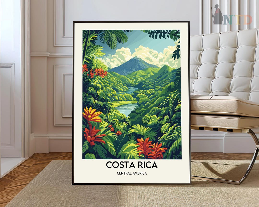 Costa Rica Print, Costa Rica Wall Art, Costa Rica Poster, Costa Rica ...