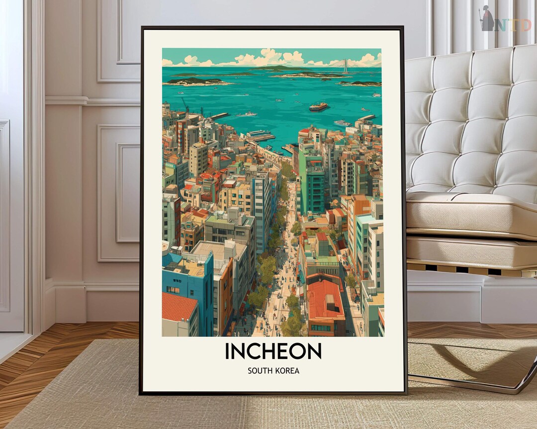 Incheon Poster, Incheon Wall Art, Incheon Print, Incheon Photo, Incheon ...